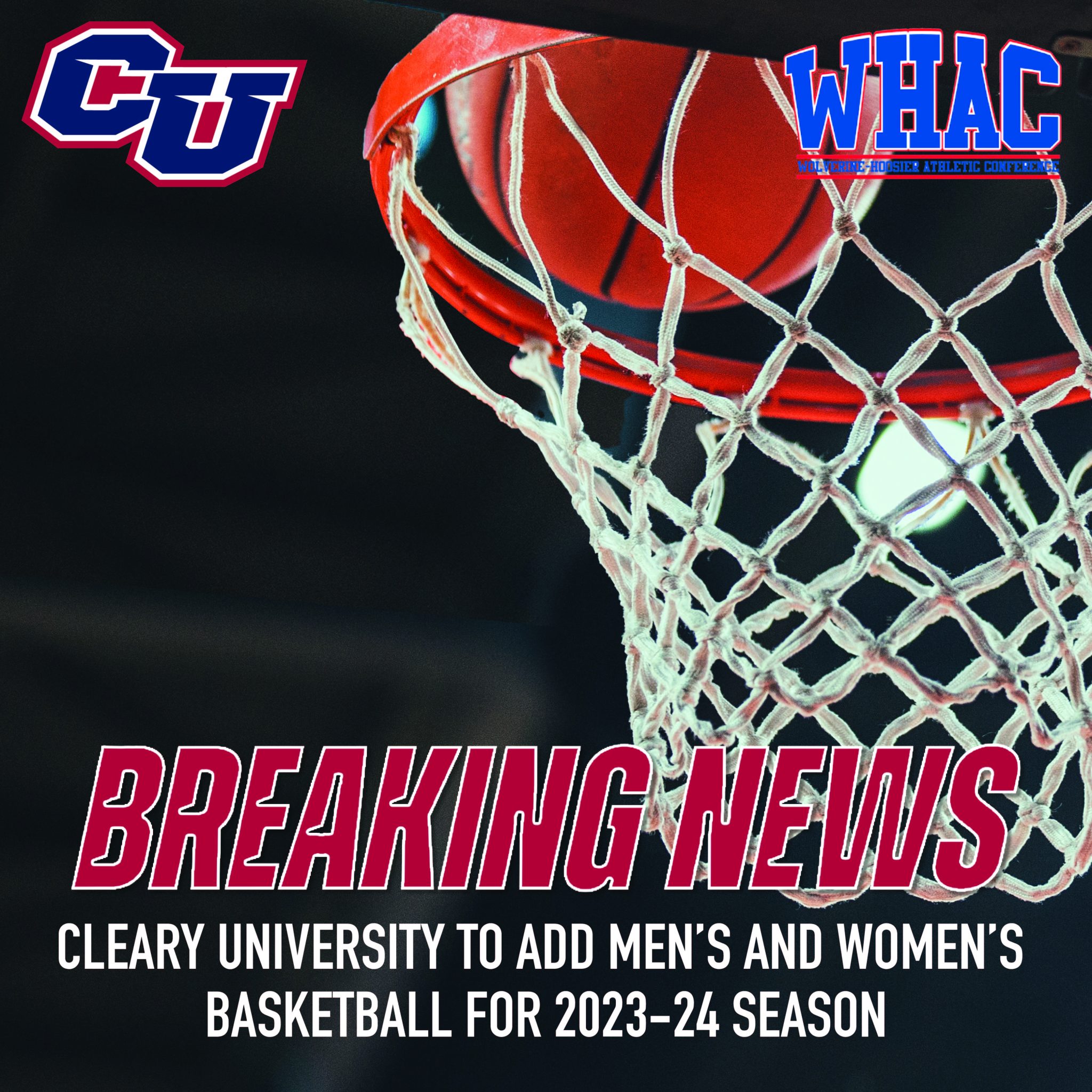 Cleary University adds men’s and women’s basketball as the 16th and ...